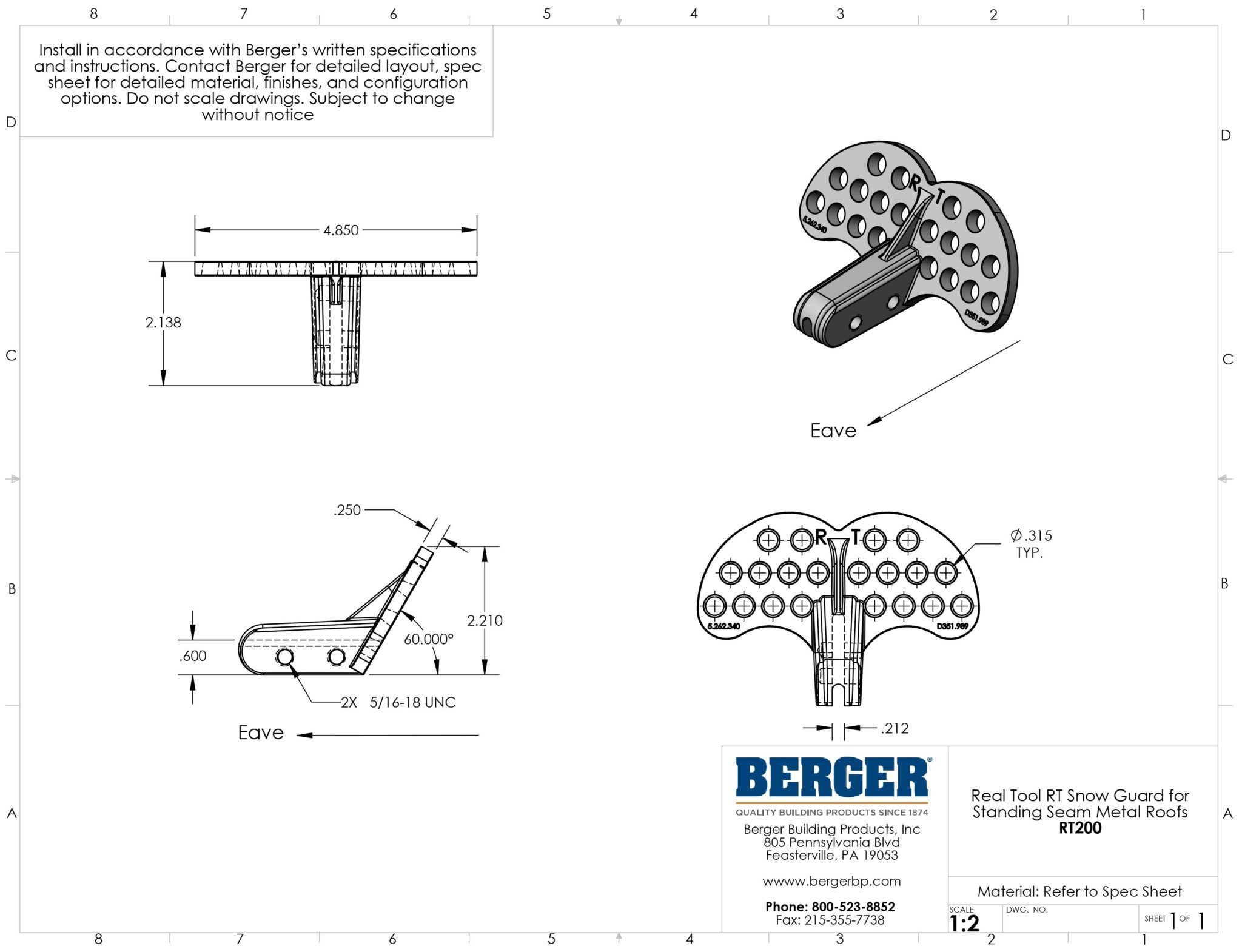 Berger RT200/300 - Stortz & Son Inc.
